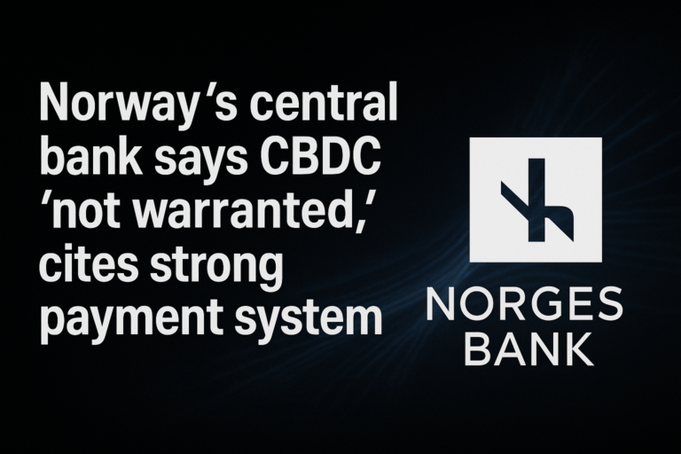 Norway’s central bank says CBDC ‘not warranted,’ cites strong payment ...